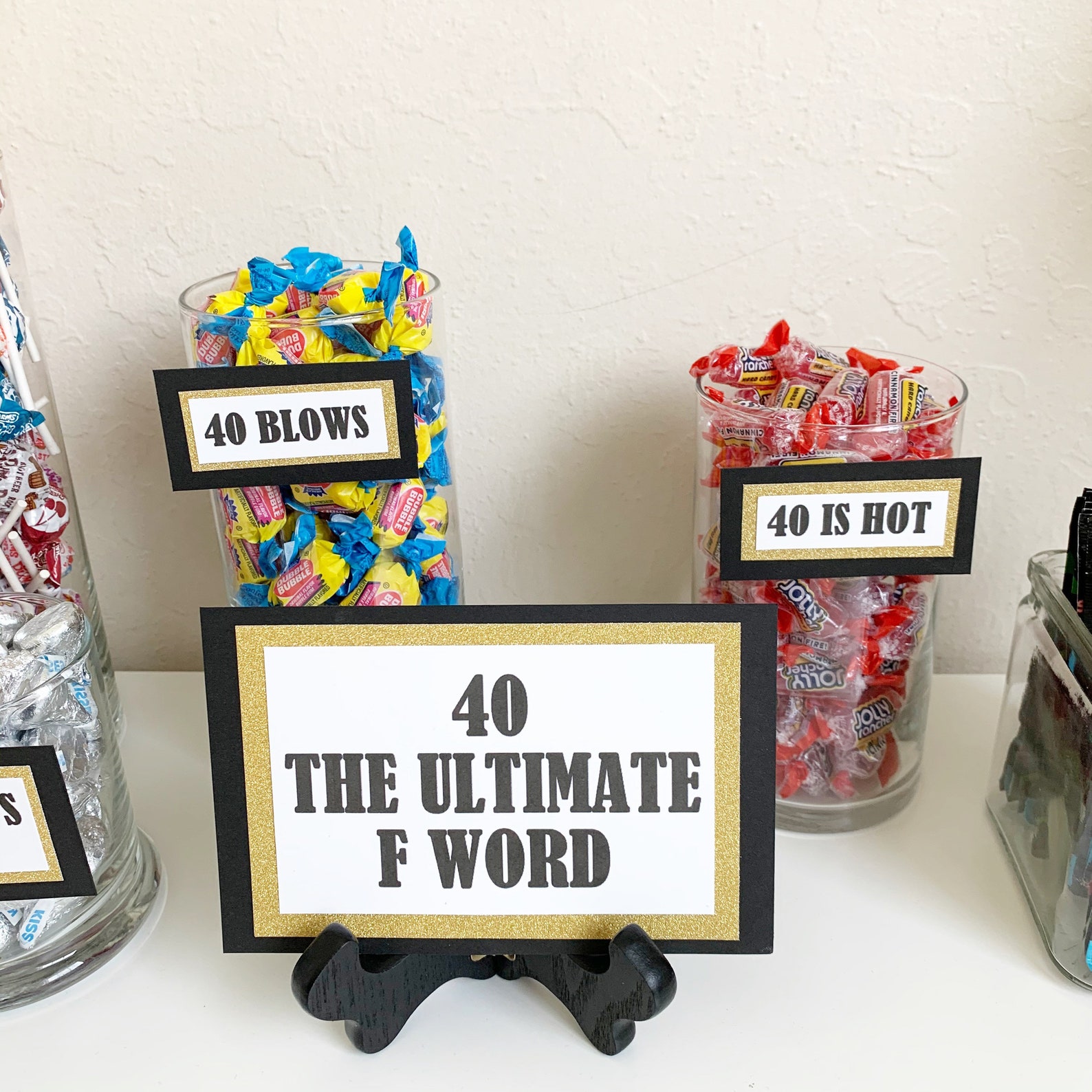 Birthday Candy Signs Cheers to Years Birthday Party Adult - Etsy