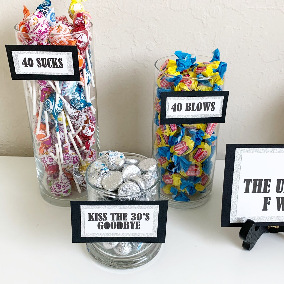 Birthday Candy Signs Cheers to Years Birthday Party Adult - Etsy