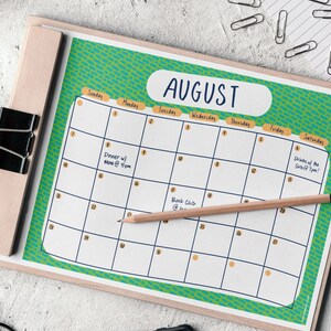 PRINTABLE Blank Calendars, Calendar Bundle, Fun Calendar, Print at Home ...