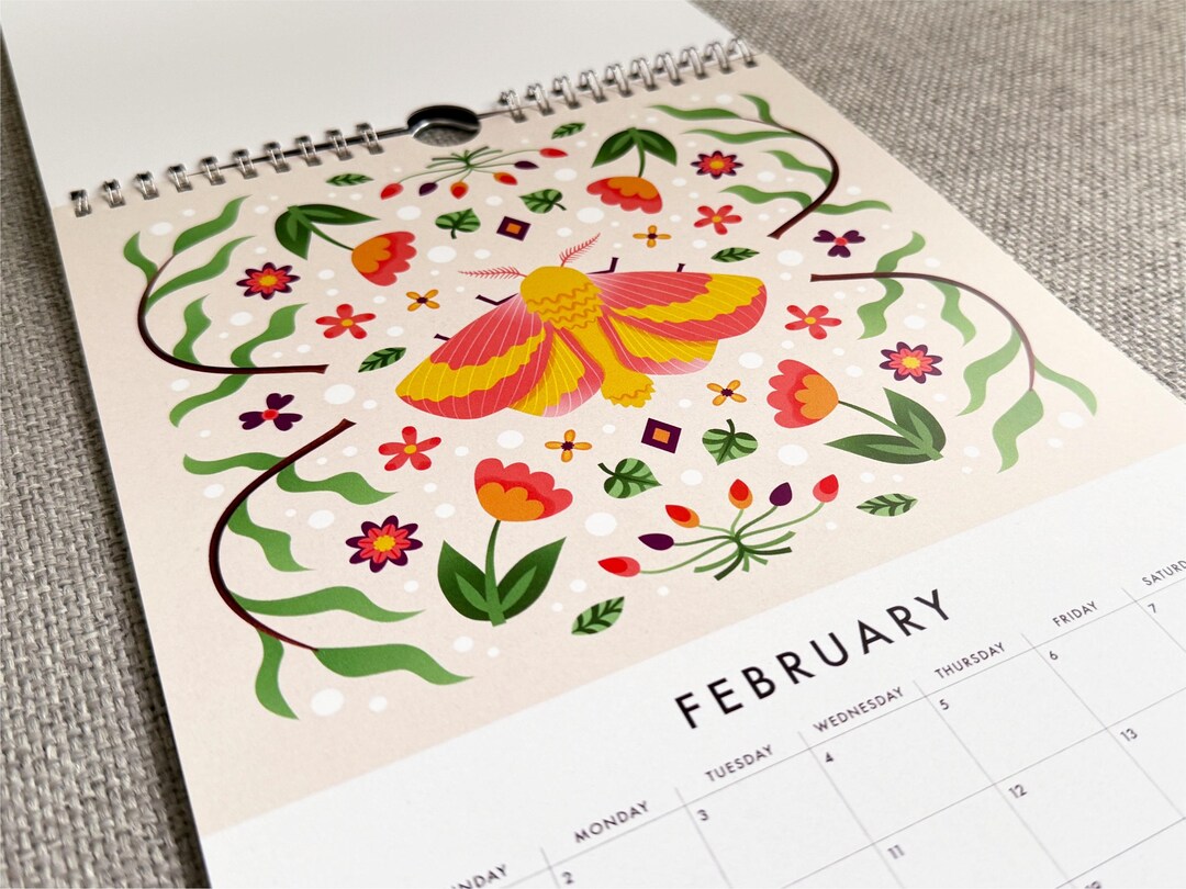 2026 Bugs & Botanicals Calendar | January-december | Floral Art and ...