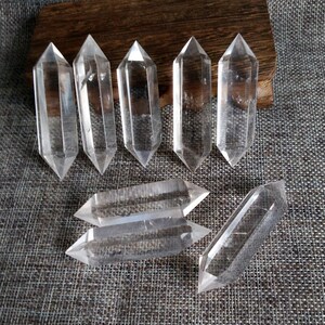 Clear Quartz Double Terminated Wand Double Point Rock Crystal Energy ...