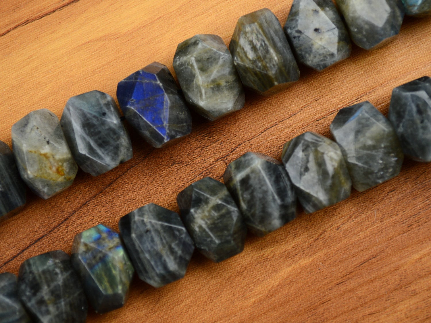 Natural Grey Labradorite Stone Faceted Bead Chunky Beads - Etsy UK