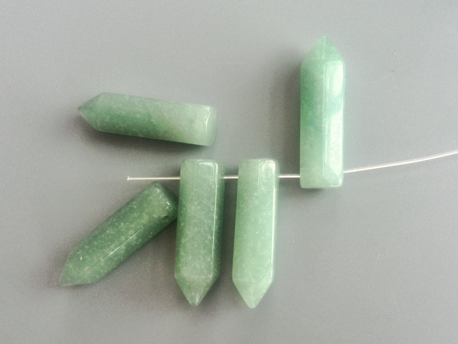 Natural Green Aventurine Quartz Bullet Faceted Point Hexagonal - Etsy