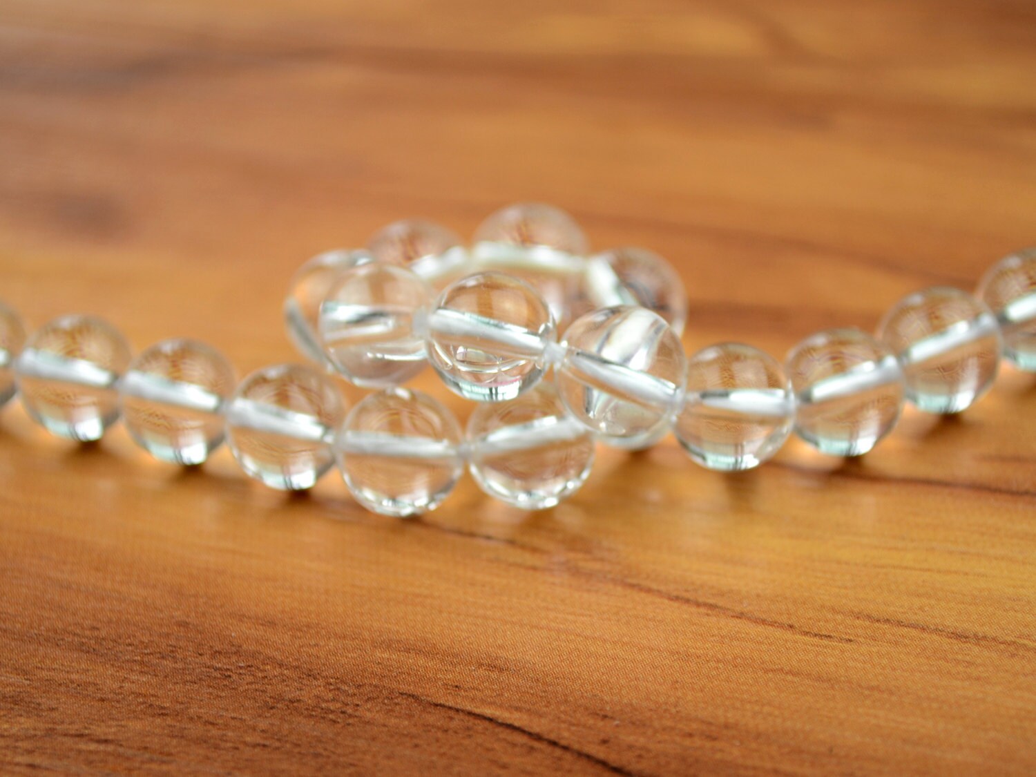 Clear Crystal Quartz Beads,natural Rock Crystal Quartz Round Ball Bead ...