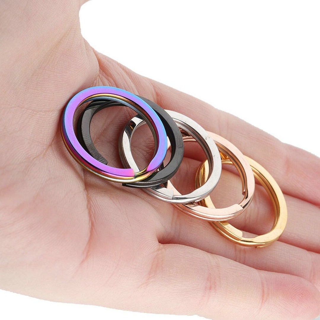 5pcs Large Stainless Steel Key Rings,round Split Key Rings Findings ...