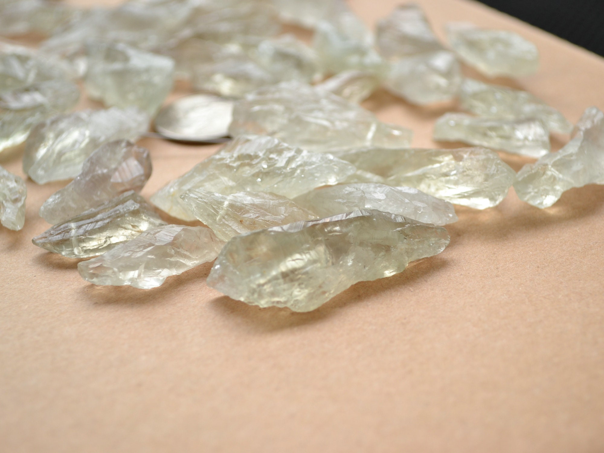 5 Pcs Natural Raw Green Crystal Quartz Rough Nugget Beads | Etsy