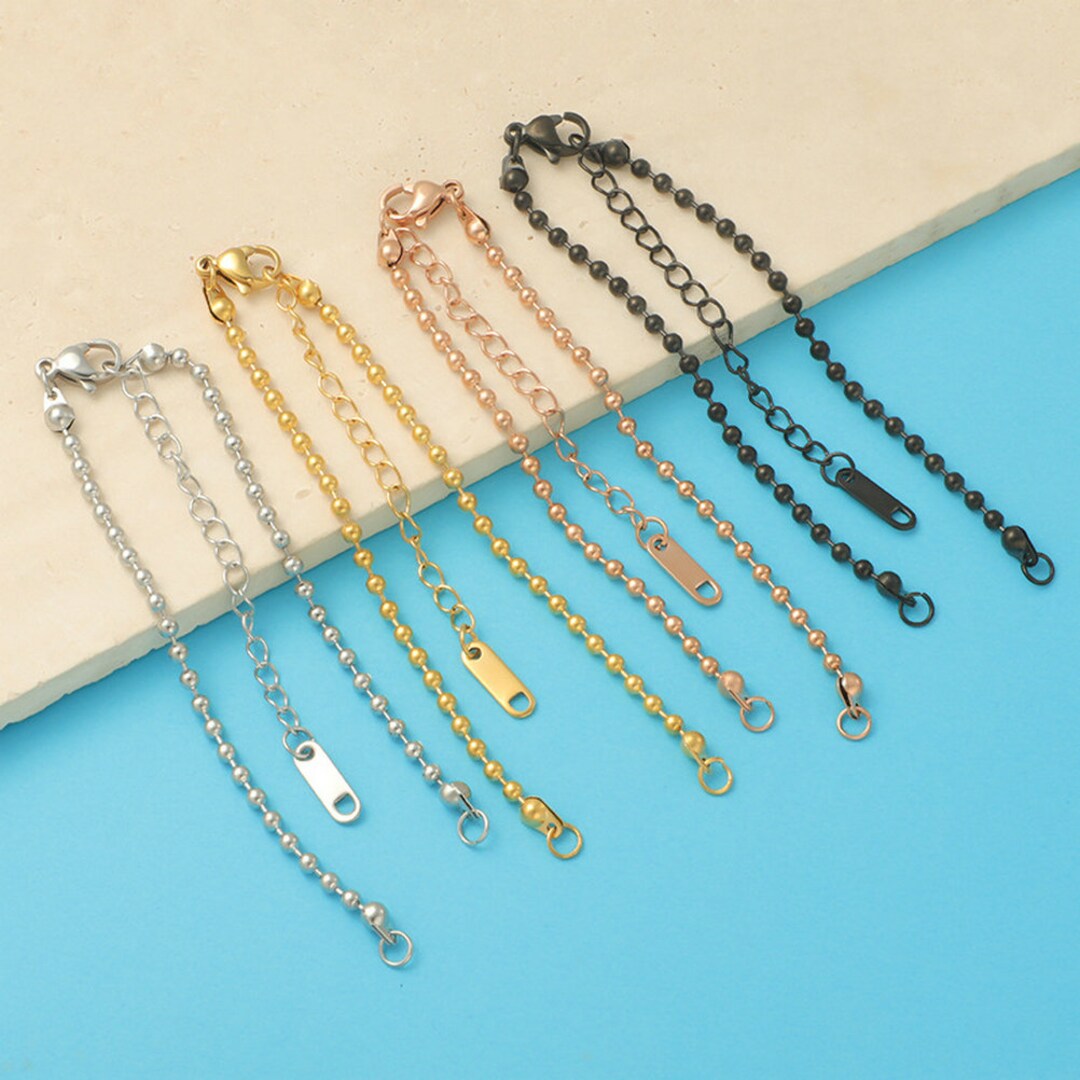 5pcs Double Stainless Steel Adjustable Slider Extender Chains for DIY ...