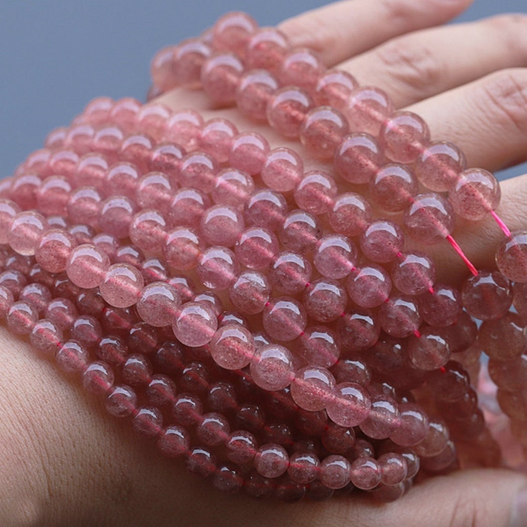 Natural Strawberry Quartz Beads Grade AAA Gorgeous Red Strawberry ...