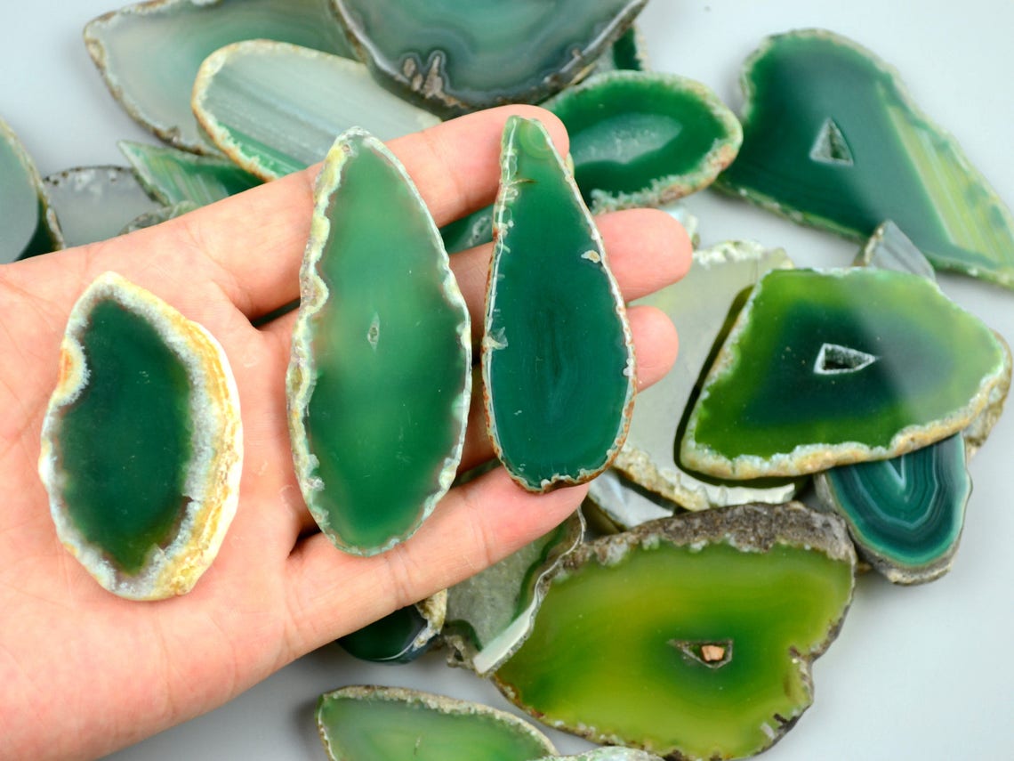 10 Pieces Agate Slices Stone Slab 23 for - Etsy