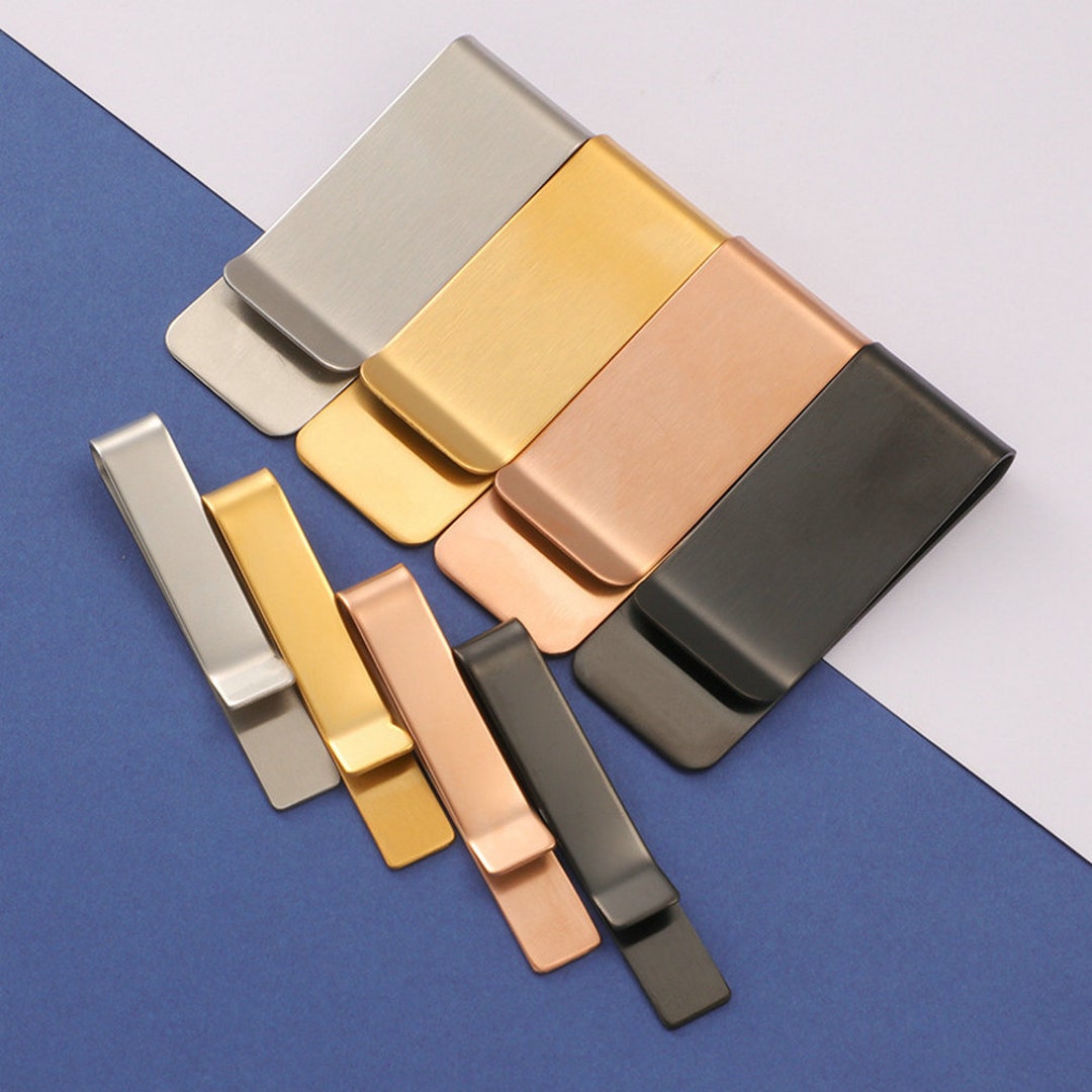 5pcs Stainless Steel Glossy Pinch Clips , Silver Tone , 18K Gold Plated ...