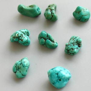 Raw Rough Turquoise Irregula ,natural Turquoise Stone Beads,raw ...