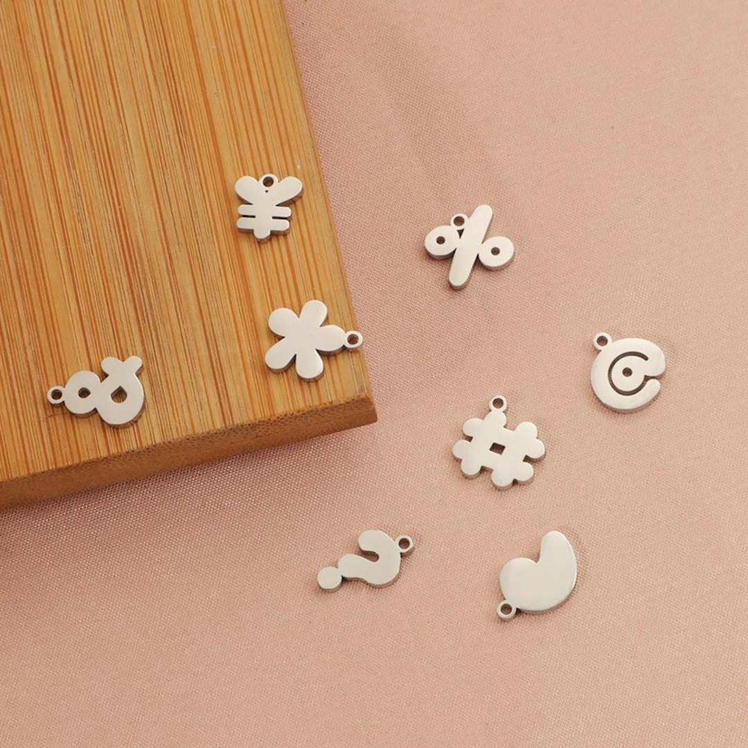 5pcs Stainless Steel Symbol ? * & # % @ , Sign Special Characters ...