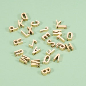 5pcs Stainless Steel Alphabet A-Z 26 Letters Beads for Necklace DIY ...