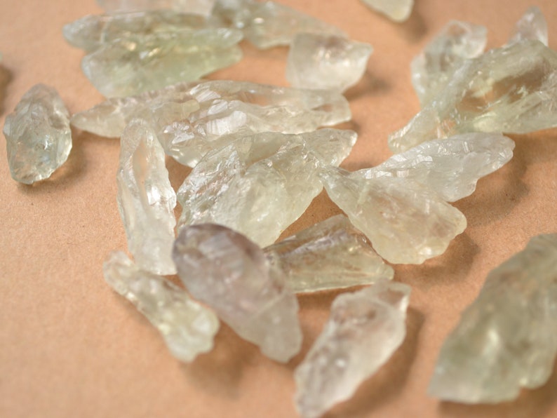 5 Pcs Natural Raw Green Crystal Quartz Rough Nugget Beads - Etsy