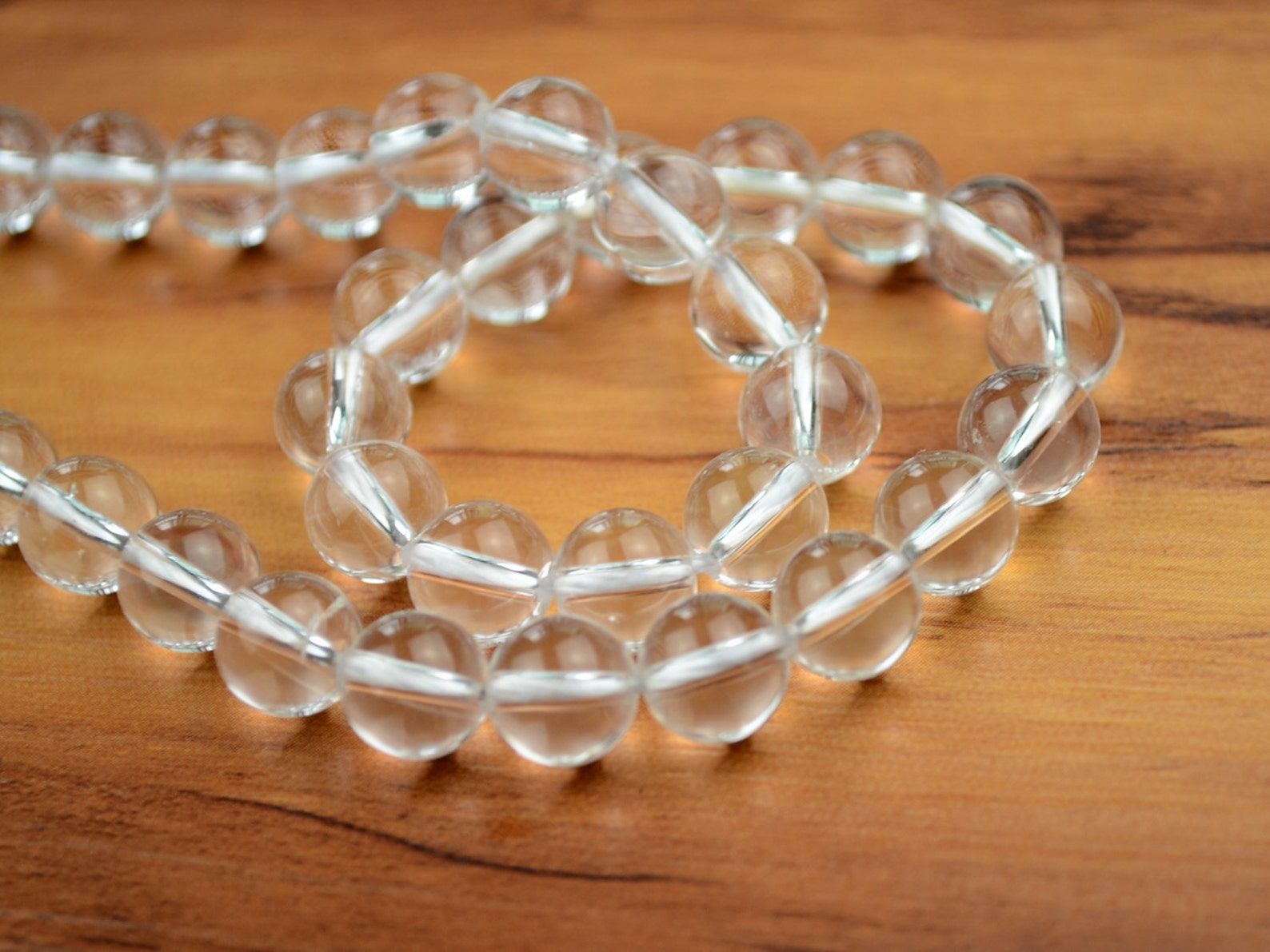 Clear Crystal Quartz Beadsnatural Rock Crystal Quartz Round - Etsy