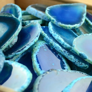 30 Pieces Agate Slices Stone Slab - 2"-3"- for Wedding Name Cards ...