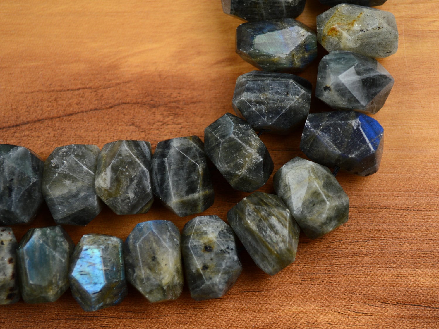 Natural Grey Labradorite Stone Faceted Bead Chunky Beads - Etsy UK
