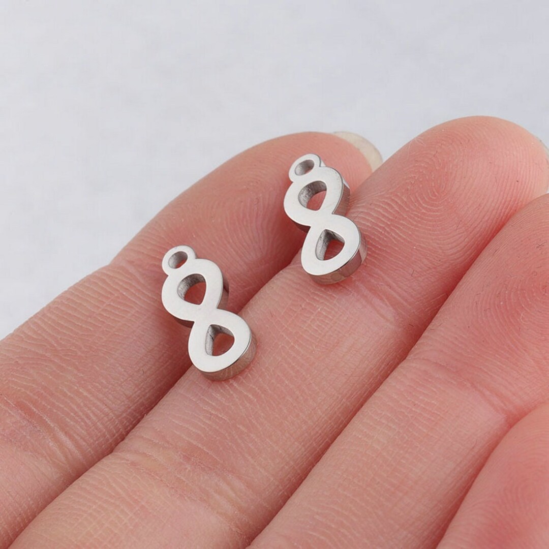 Stainless Steel Infinity Eardrop Infinity Figure Eight Earrings Charm ...