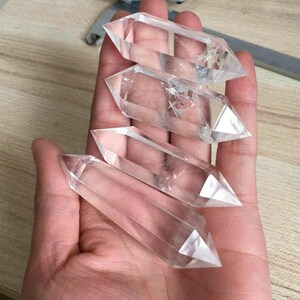Clear Quartz Double Terminated Wand Double Point Rock Crystal Energy ...