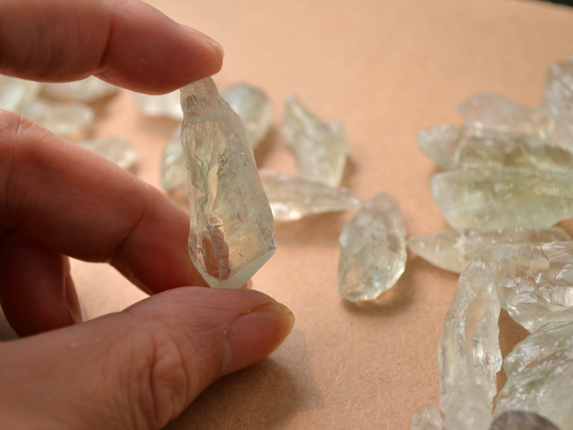 5 Pcs Natural Raw Green Crystal Quartz Rough Nugget Beads | Etsy