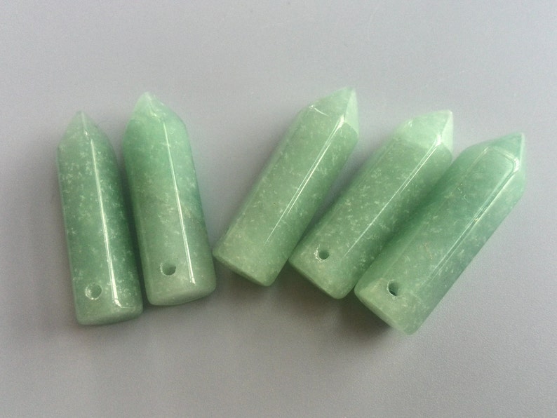 Natural Green Aventurine Quartz Bullet Faceted Point Hexagonal - Etsy