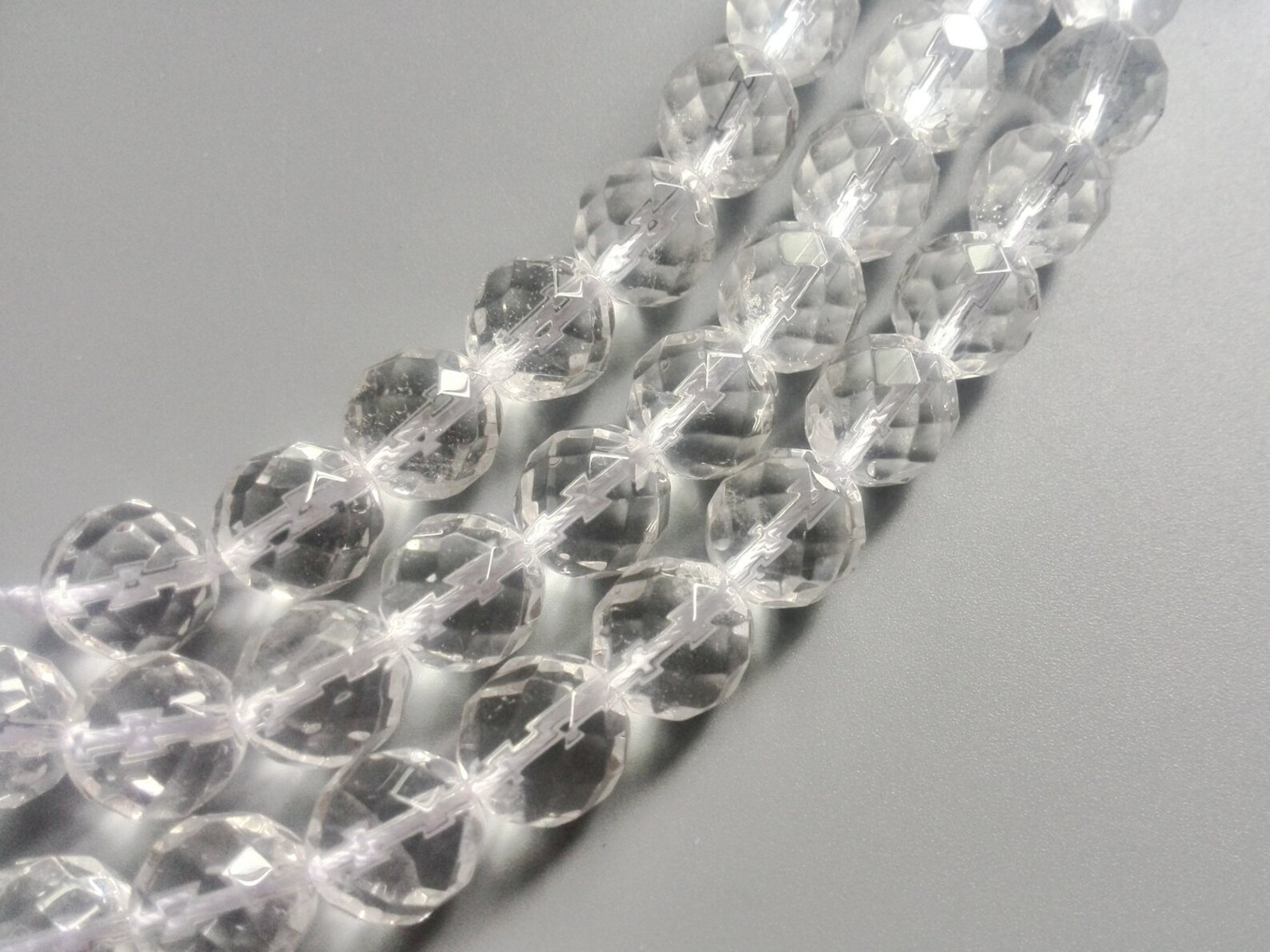 Faceted Rock Crystal Quartz Beads Round Clare Crystal Faceted - Etsy