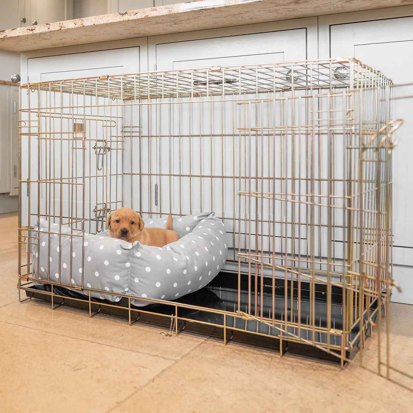 Personalised Cosy & Calm Puppy Box Bed | Luxury Handmade Dog Bed ...