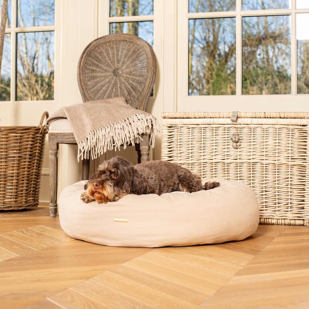 Donut Bed in Savanna Oatmeal by Lords & Labradors Cushioned Walls ...