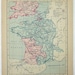 Vintage Map of France at the Treaty of Bretigini in 1360 - Etsy
