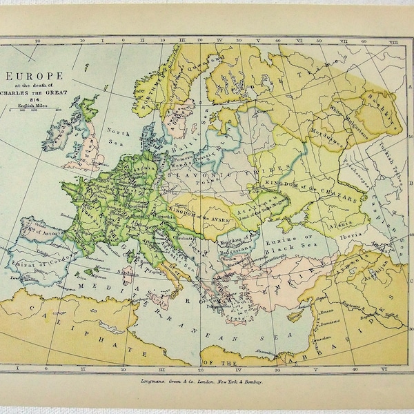 Map of Europe - Etsy