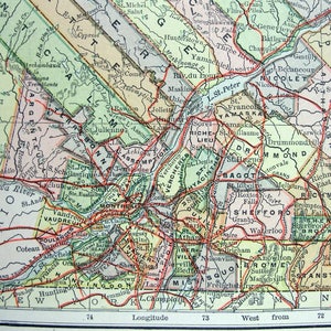 Original 1898 Map of Quebec, Canada by Dodd Mead & Company - Etsy