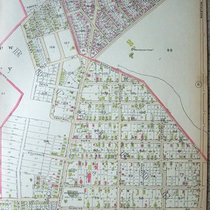 Large Original 1927 Map of Parts of the Borough of Rockledge and ...