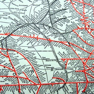 Original 1933 Map of the Chicago and North Western and the Chicago, St ...