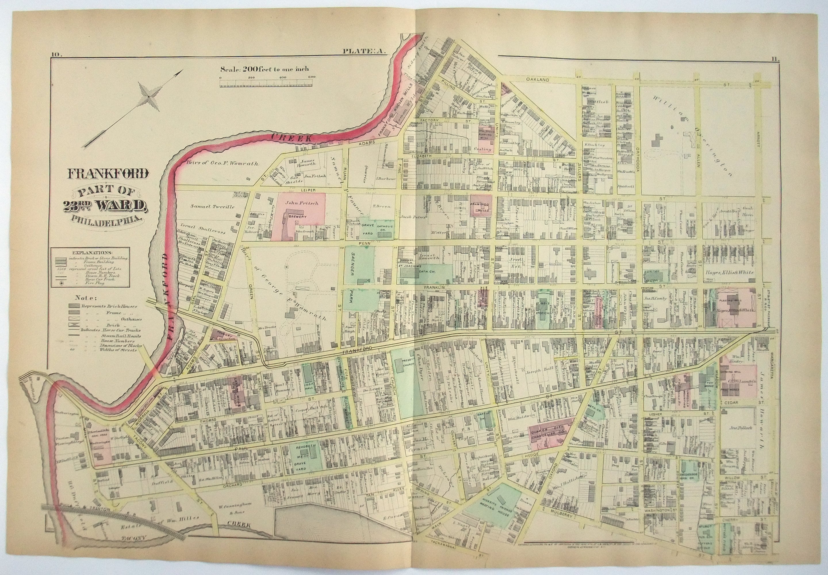 Gran mapa original de 1876 de las partes meridionales de la | Etsy España