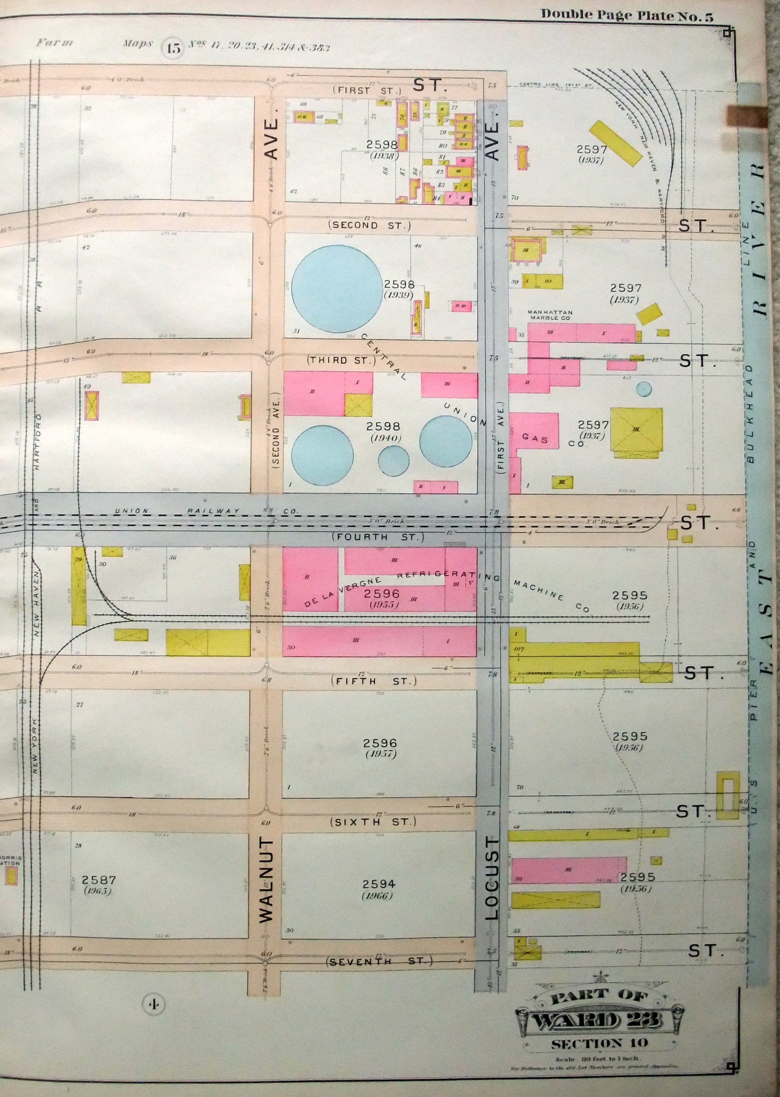 Huge Antique Map of Bronx NY Port Morris from E 135th to E | Etsy