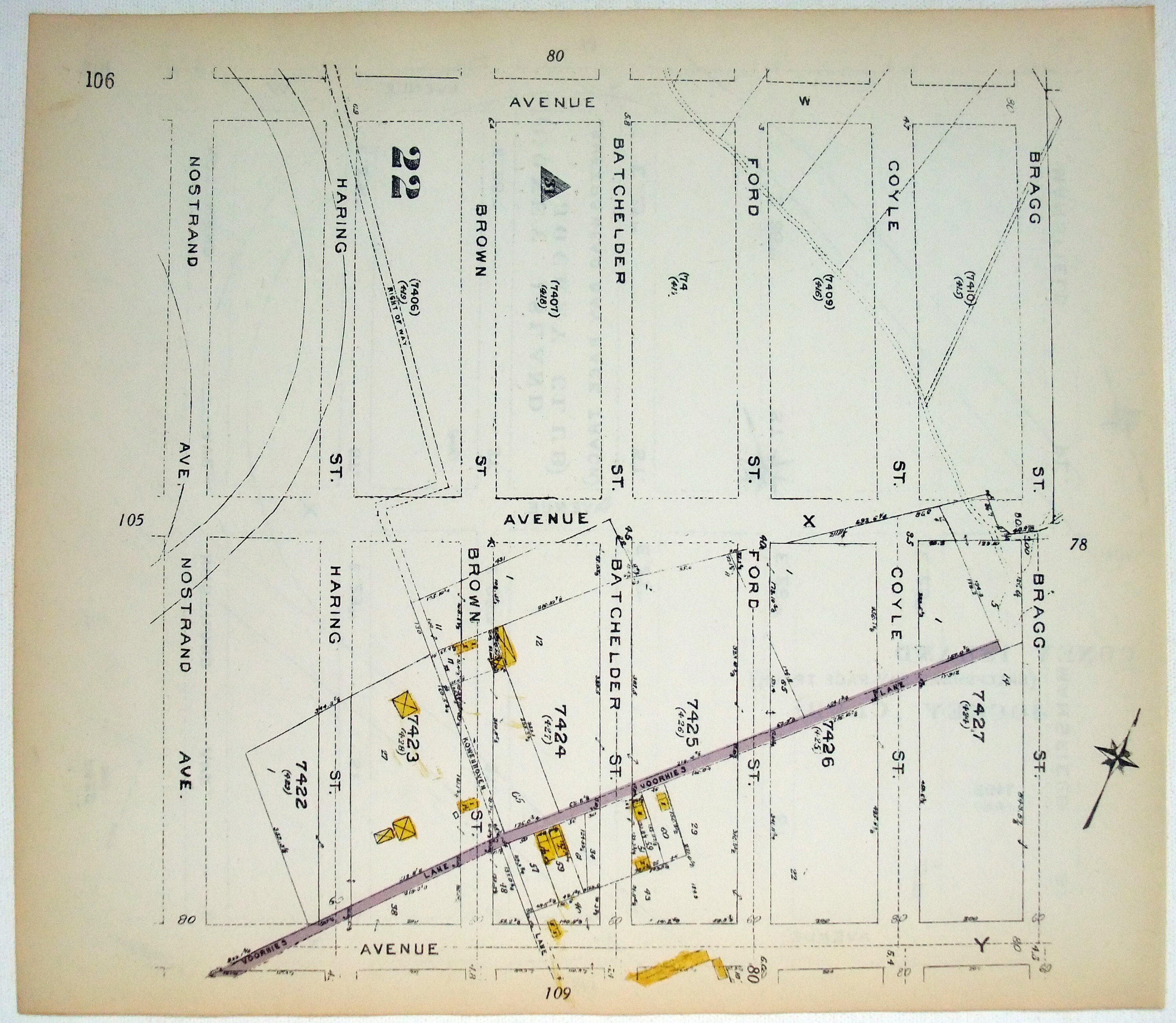 1922 Brooklyn Map: Sheepshead Bay, Belcher Hyde Antique Plat - Etsy
