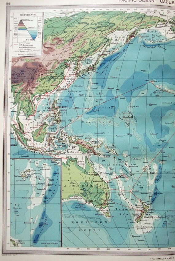 Pacific Ocean Depth Map