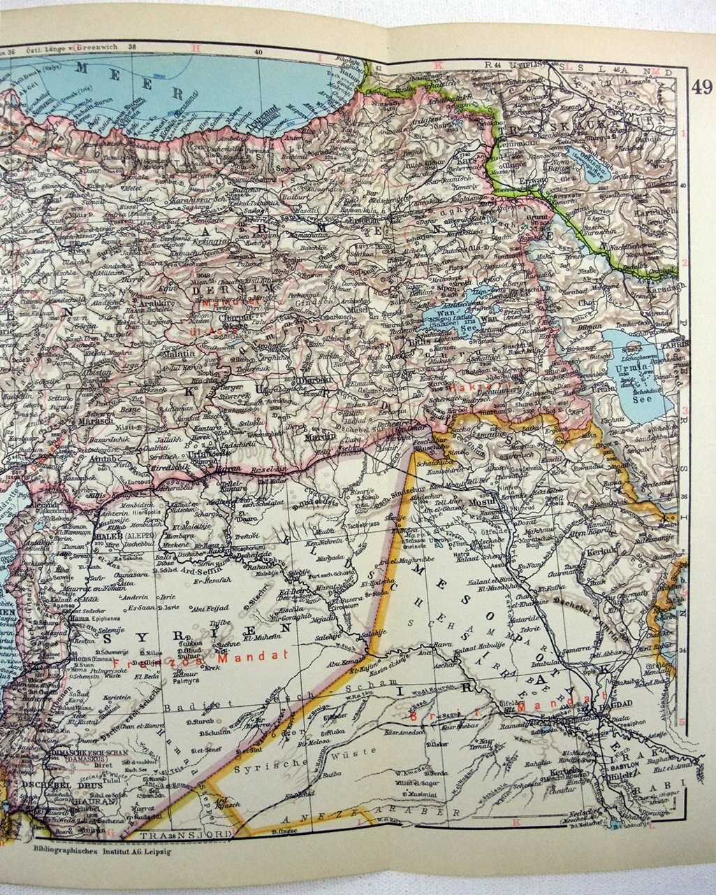 Turkey Syria and Northern Iraq Original 1931 German | Etsy