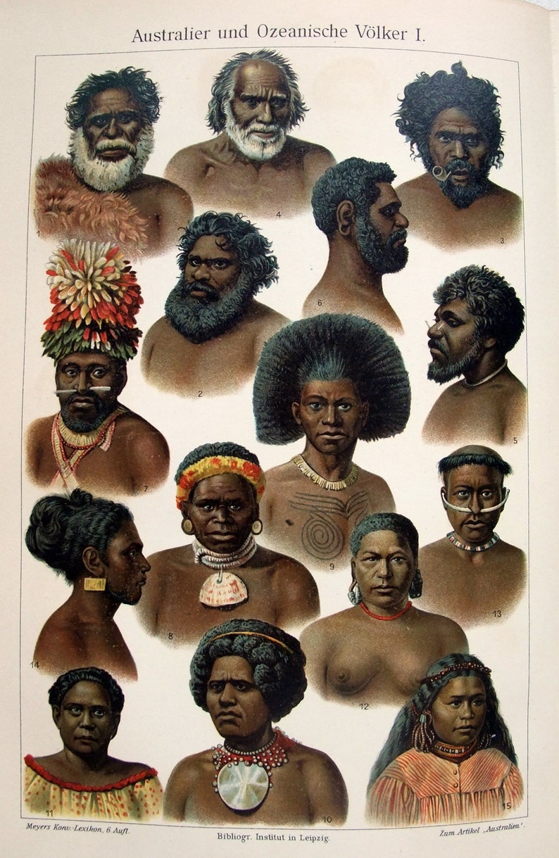 Australian & Pacific Islanders Original 1905 | Etsy