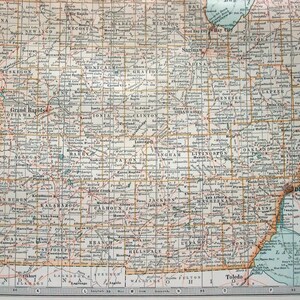 Original 1902 Map of Southern Michigan by the Century Company - Etsy