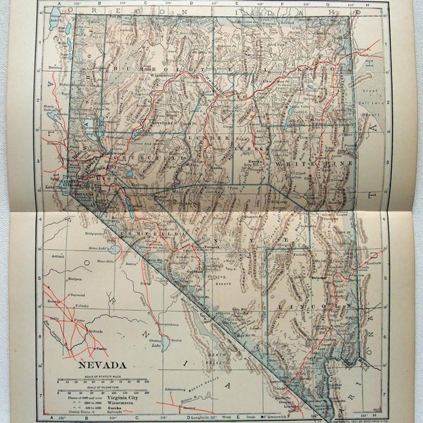 Antique Map of Mead - Etsy