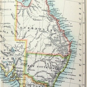 Australia - Original 1893 Map by John Bartholomew. Antique - Etsy