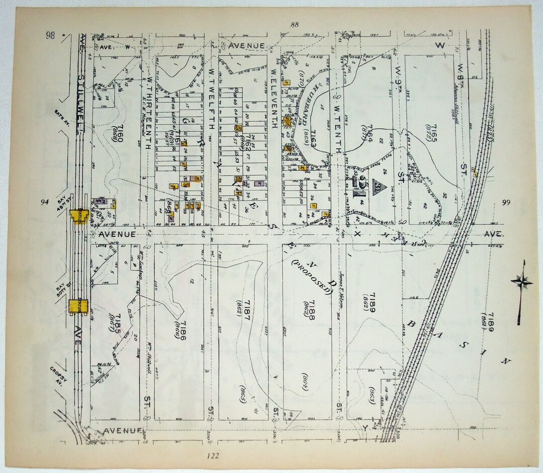Part of Gravesend, Brooklyn - Stillwell Ave to W8th From Avenue W to ...