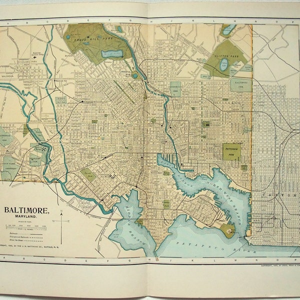 Antique Map of Mead - Etsy