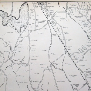 Port Chester & Purchase NY Large Original 1931 Map by Dolph and Stewart ...