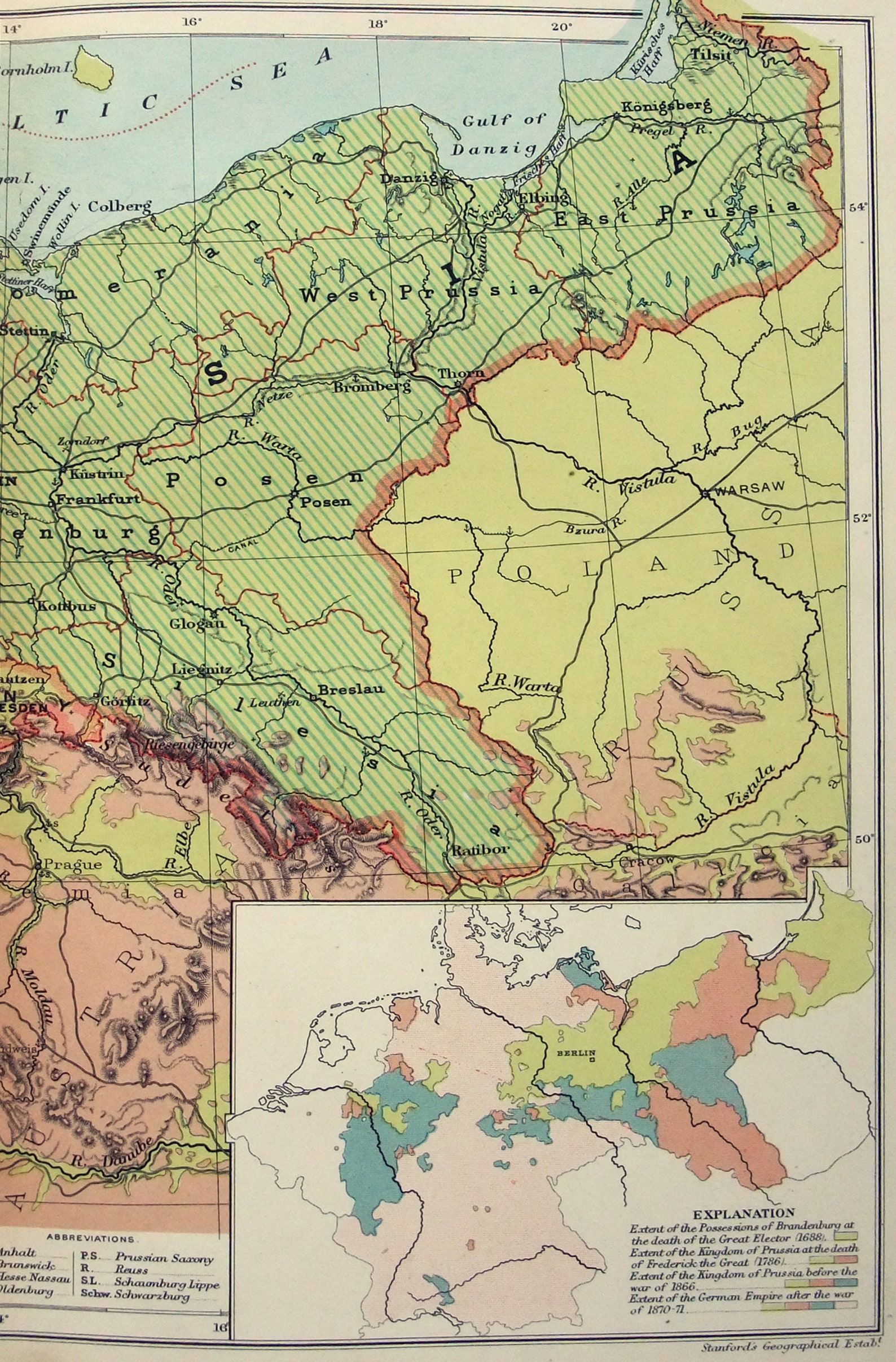 Germany Original 1901 Physical Map by Longmans Green. - Etsy