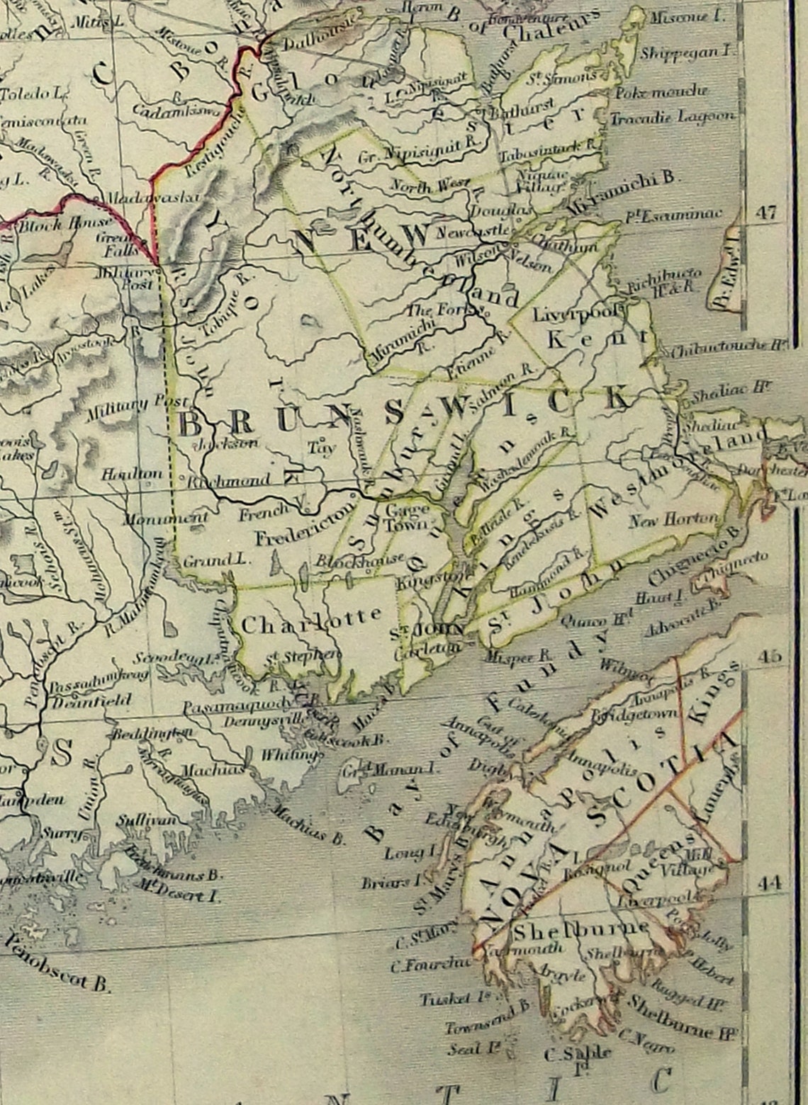 Canada Large Original 1846 Steel Plate Map by Sydney Hall. - Etsy