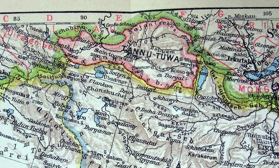 Tuvan Map Mongolia