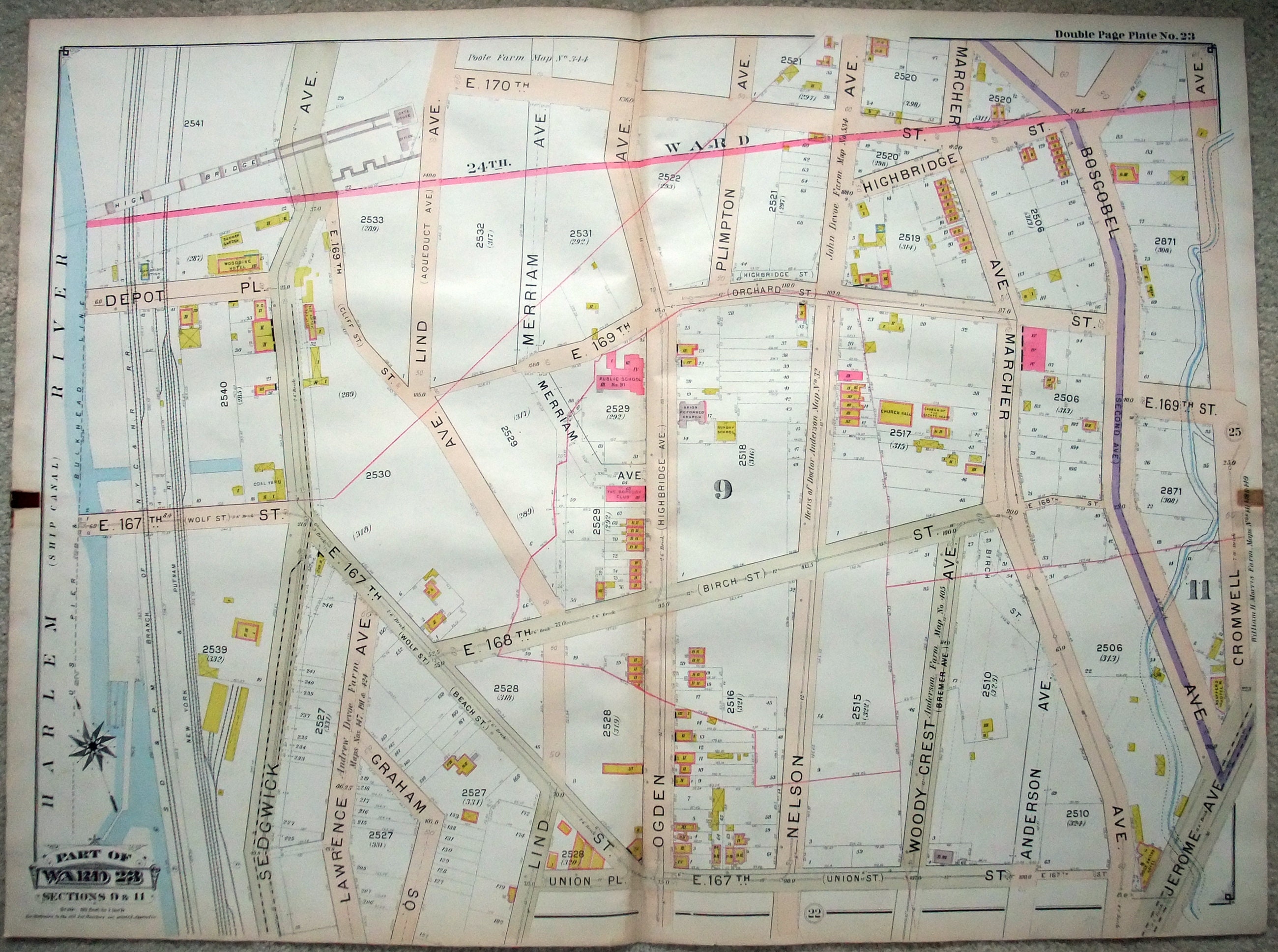 Huge Antique Map of Bronx NY E 167th to 170th St From the - Etsy UK