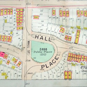 Huge Antique Map of Bronx NY - Donegan St to Home From Prospect to ...